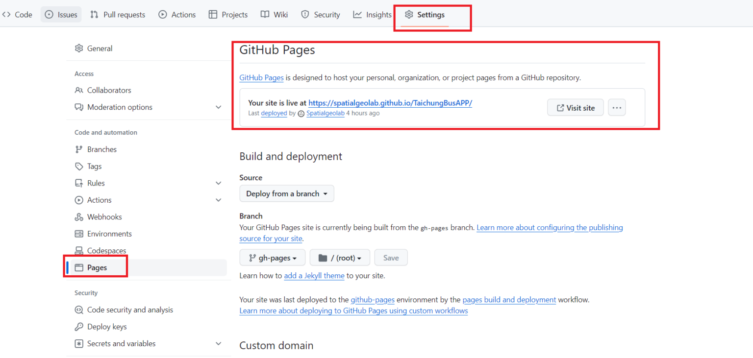 2025 [Github]React+vite利用Github Pages進行網頁部屬 - GeoLab空間資訊實驗室